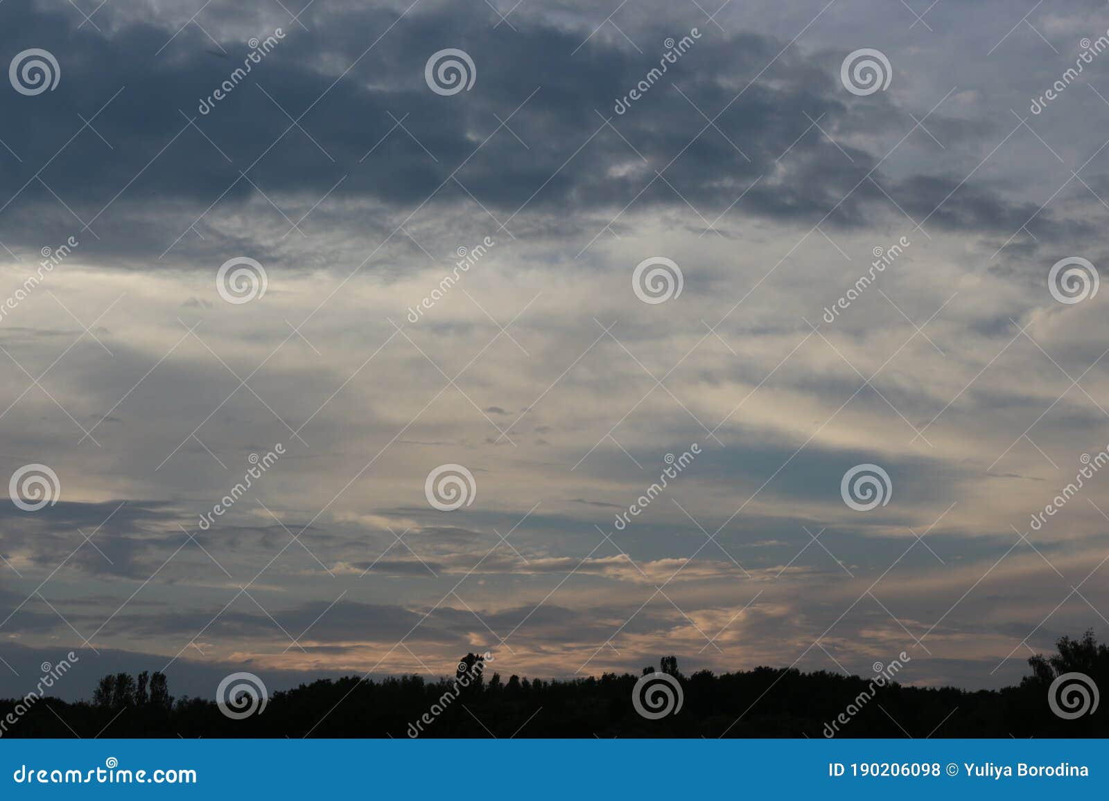 Sunset Colored Clouds in the Sky Stock Photo - Image of nature, orange ...