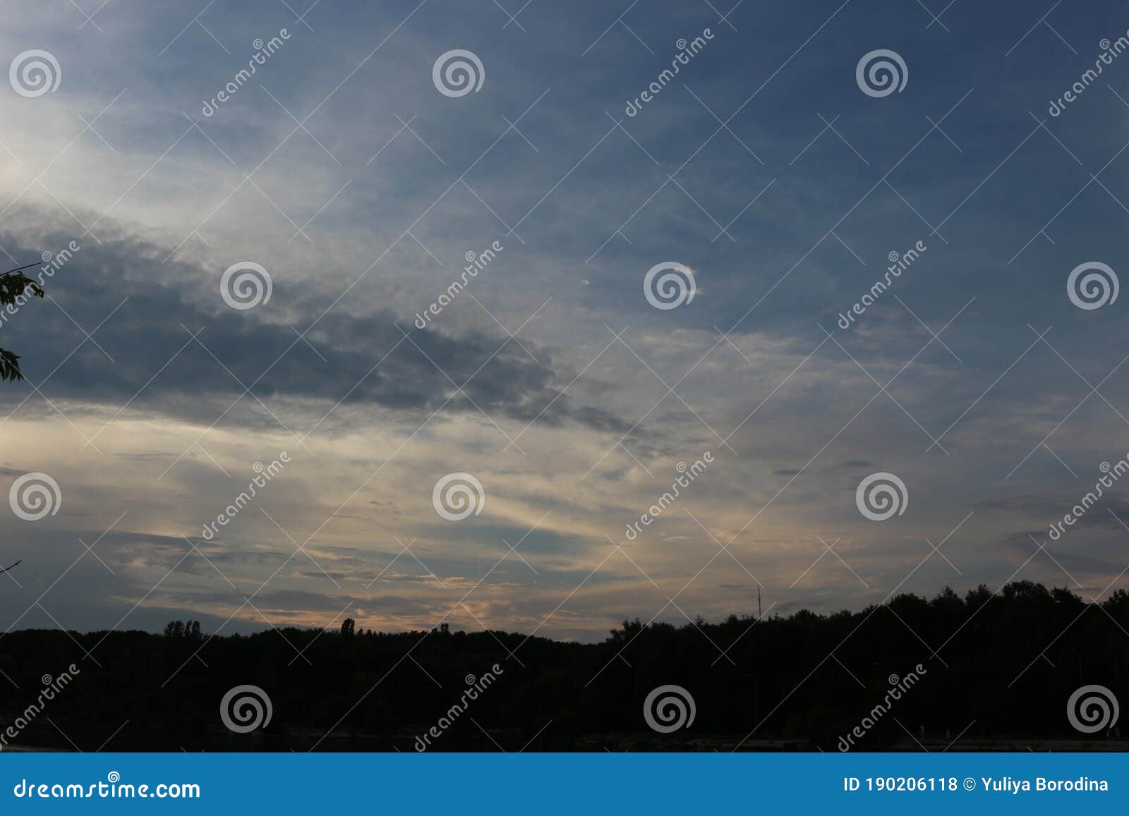 Sunset Colored Clouds in the Sky Stock Photo - Image of beauty, nature ...