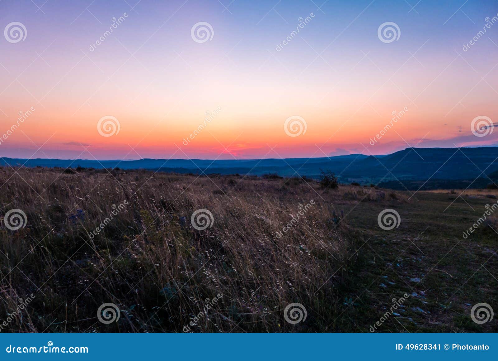 Sunset stock image. Image of nature, landscape, color - 49628341