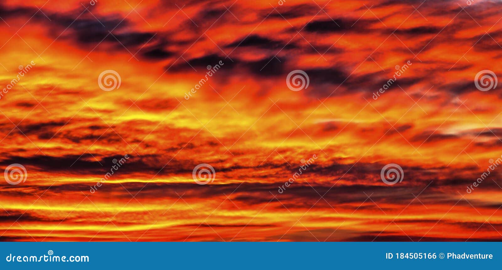 Sunset with Colorful Clouds in the Sky Stock Photo - Image of landscape ...