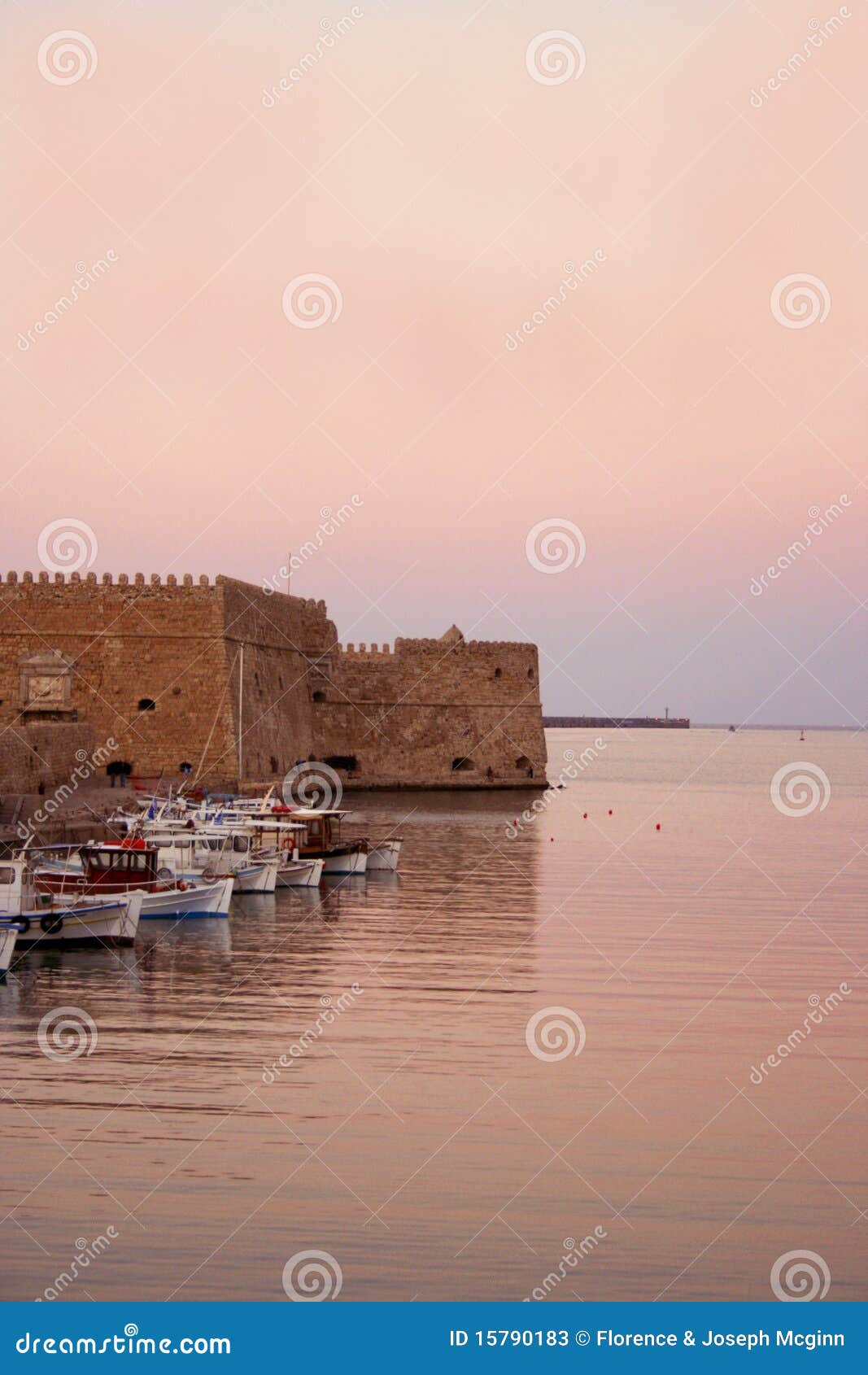 Sunset Colors Chania Harbor, Crete Stock Image - Image of hania, crete ...