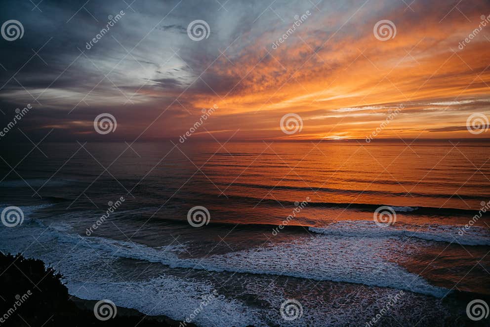 Beautiful Colours at the Ocean View and Waves Stock Photo - Image of ...