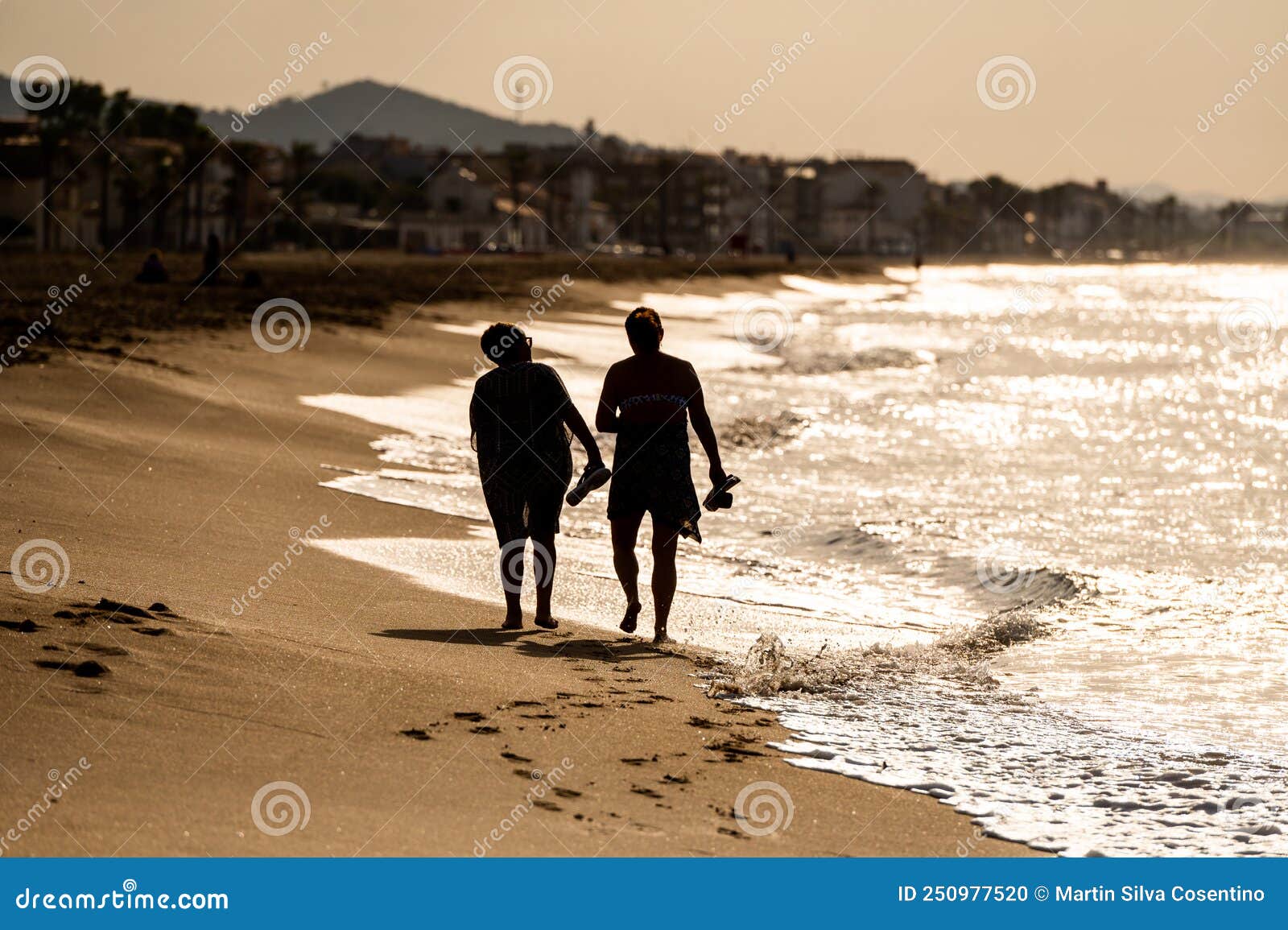 Sunset at Coma Ruga Beach in Tarragona, Spain Editorial Image - Image ...