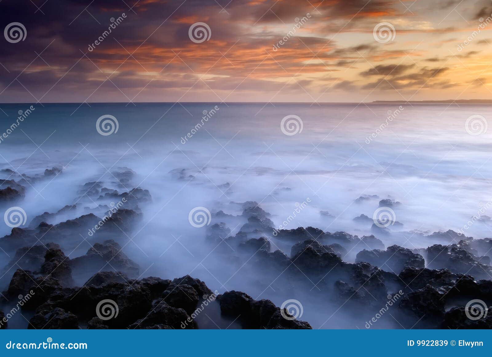 Sunset of Coral Reef Coastline Stock Image - Image of coral, blue: 9922839