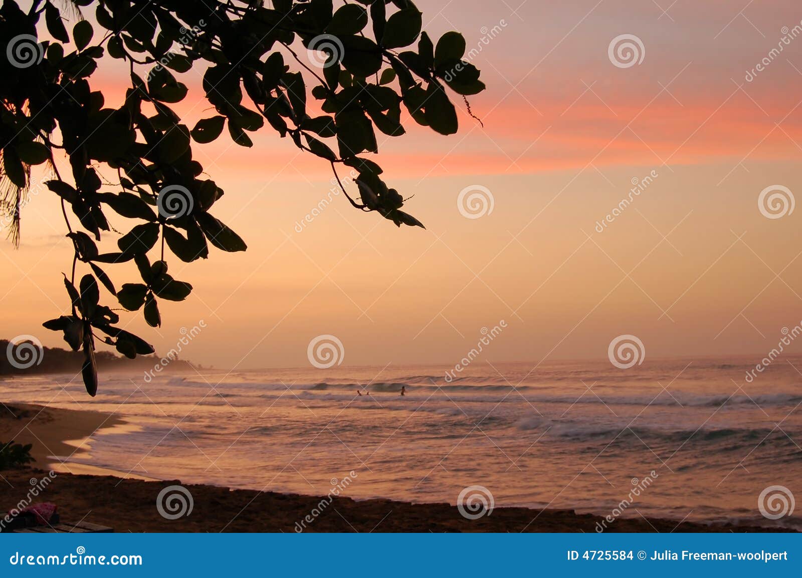 Sunset on Costa Rican Beach Stock Photo - Image of sand, shore: 4725584