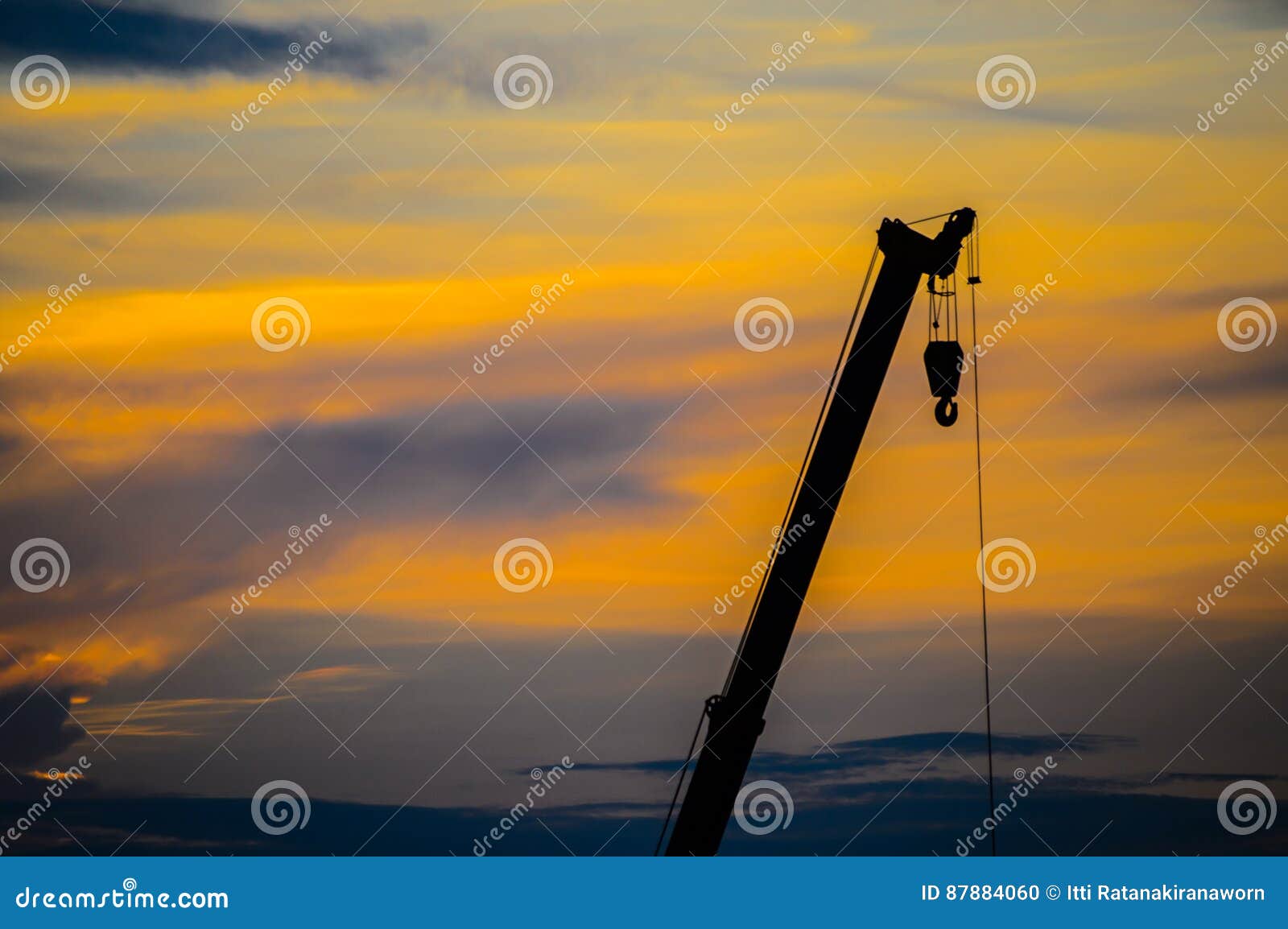 Sunset cranes stock photo. Image of rack, hard, mobile - 87884060