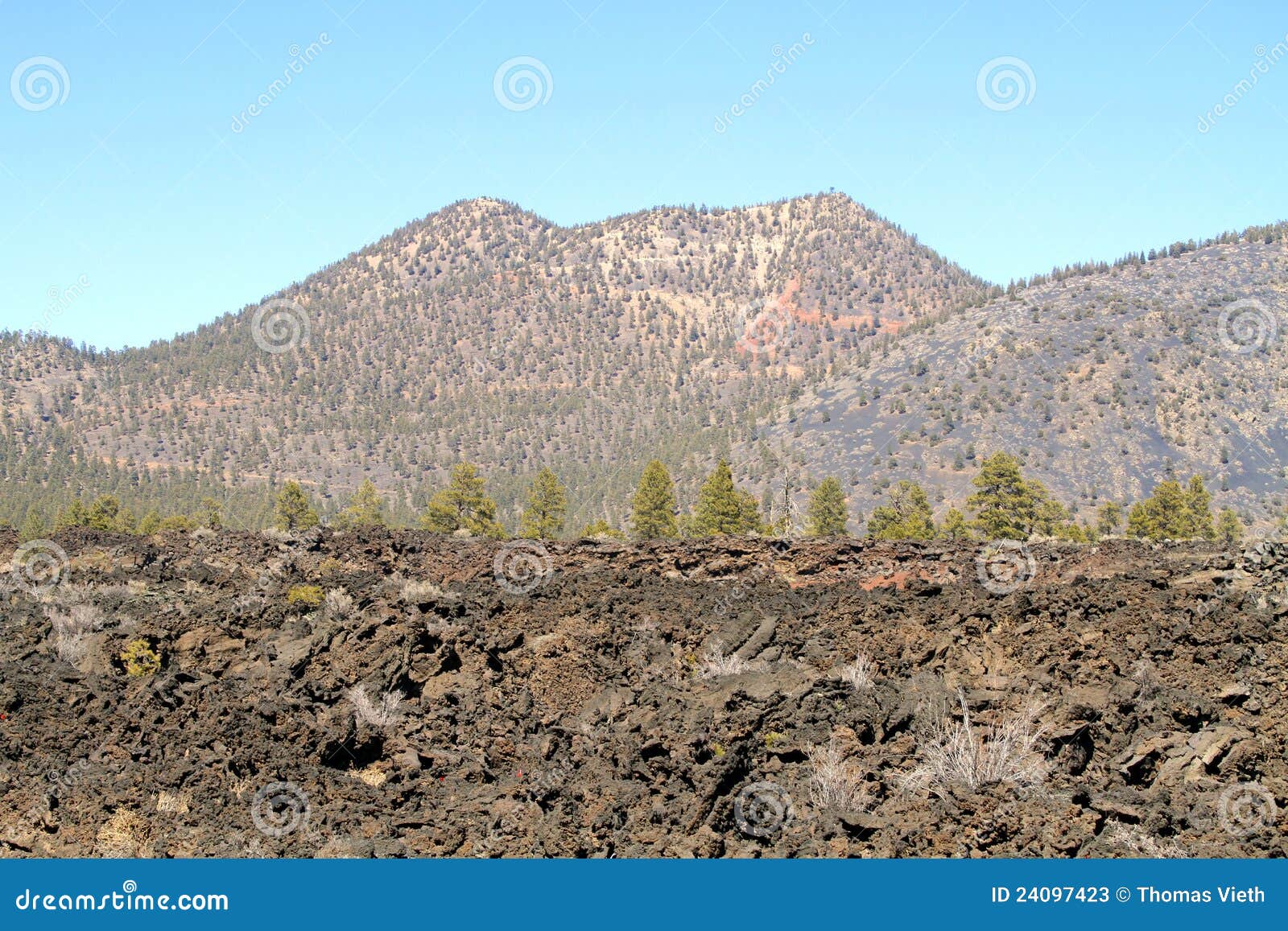 USA, Arizona/Sunset Crater: Lava Flows and Cinder Hills Stock Image ...