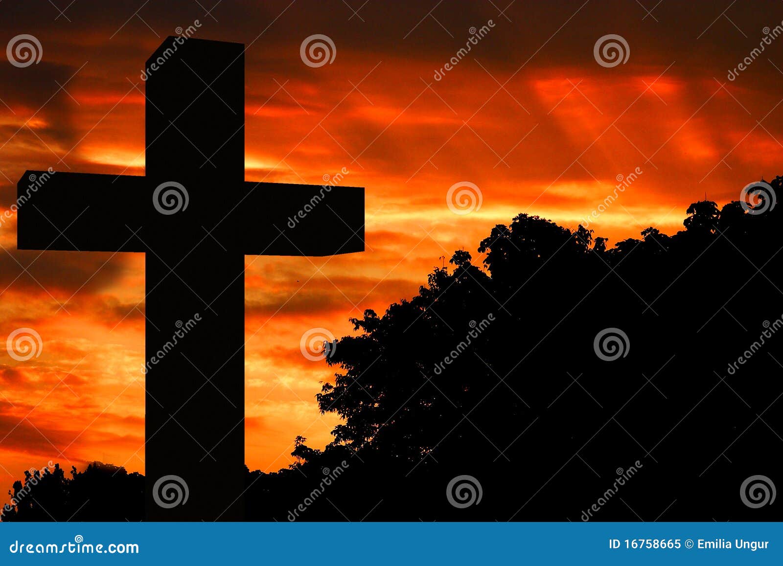 Sunset cross stock image. Image of believe, spiritual - 16758665