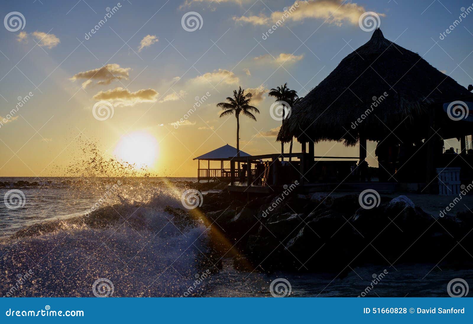 Sunset in Curacao stock photo. Image of shore, curacao - 51660828