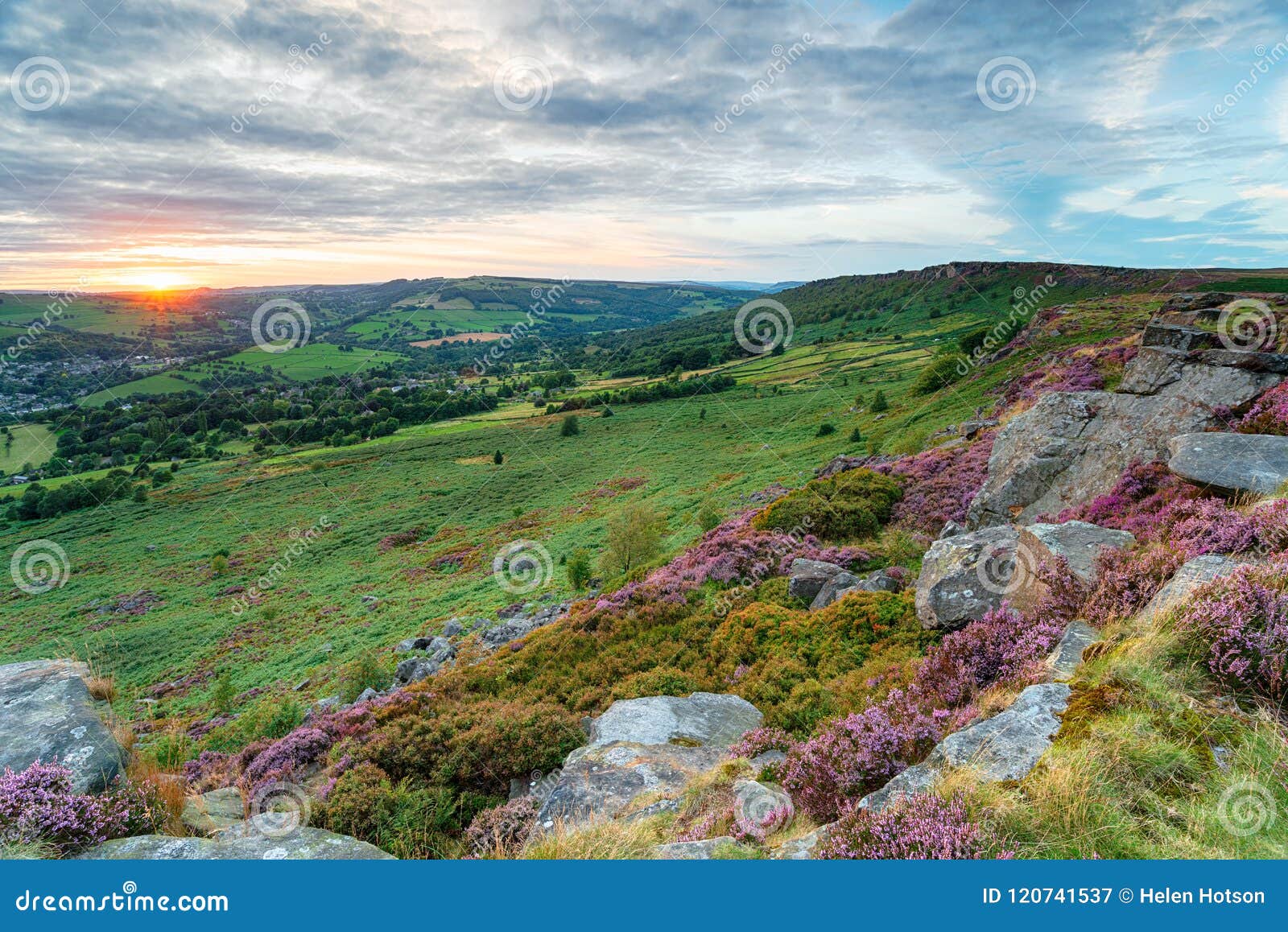 Sunset from Curbar Edge stock image. Image of english - 120741537