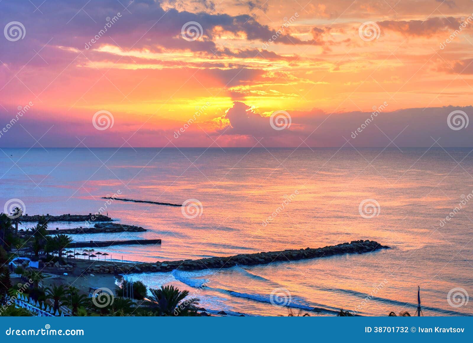 Sunset in Cyprus stock photo. Image of cyprus, sunset - 38701732