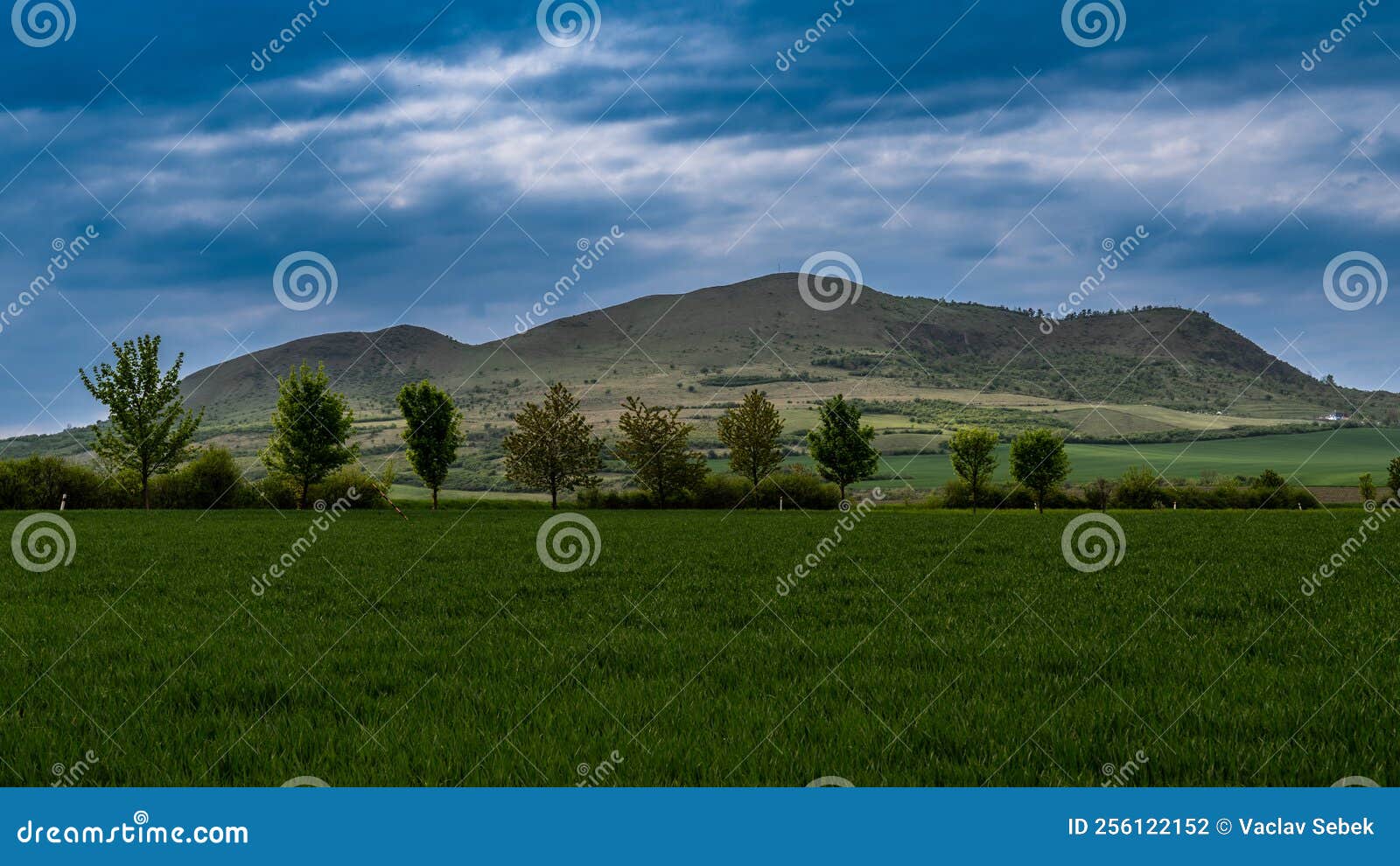 Sunset of the Czech Central Mountain Czech Republic Stock Photo - Image ...