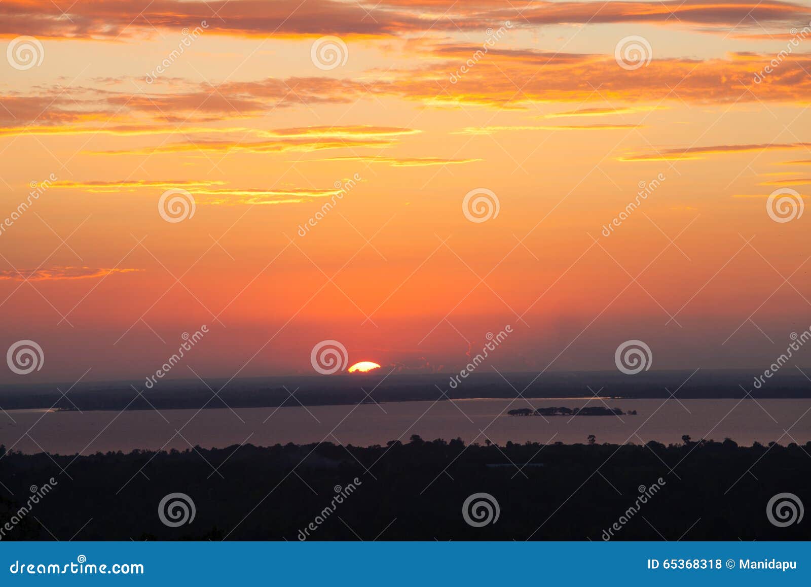 The sunset on the dam. stock photo. Image of sightseeing - 65368318