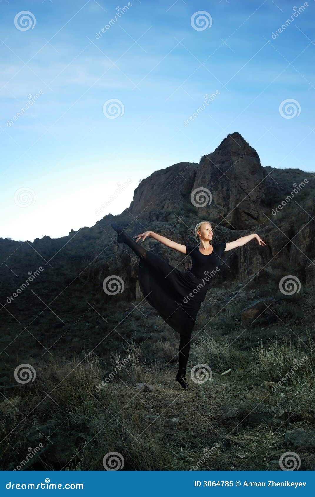 Sunset dance stock image. Image of mountain, dancer, lifestyle - 3064785