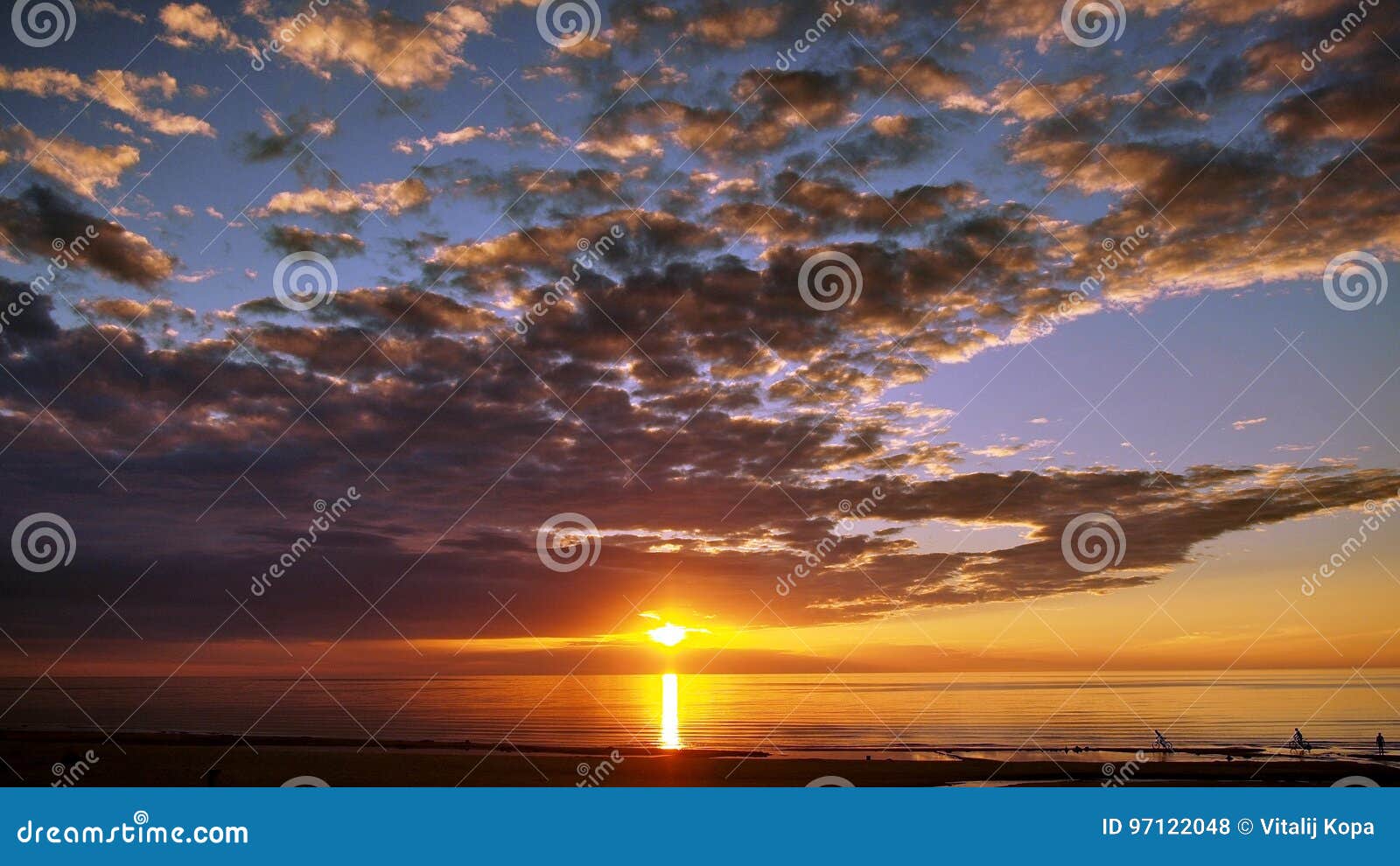 Sunset Dark Clouds Magic Blue Sky Stock Photo - Image of deep ...