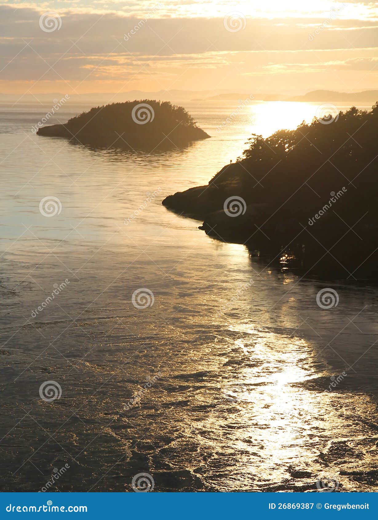 Sunset at Deception Pass stock image. Image of deception - 26869387
