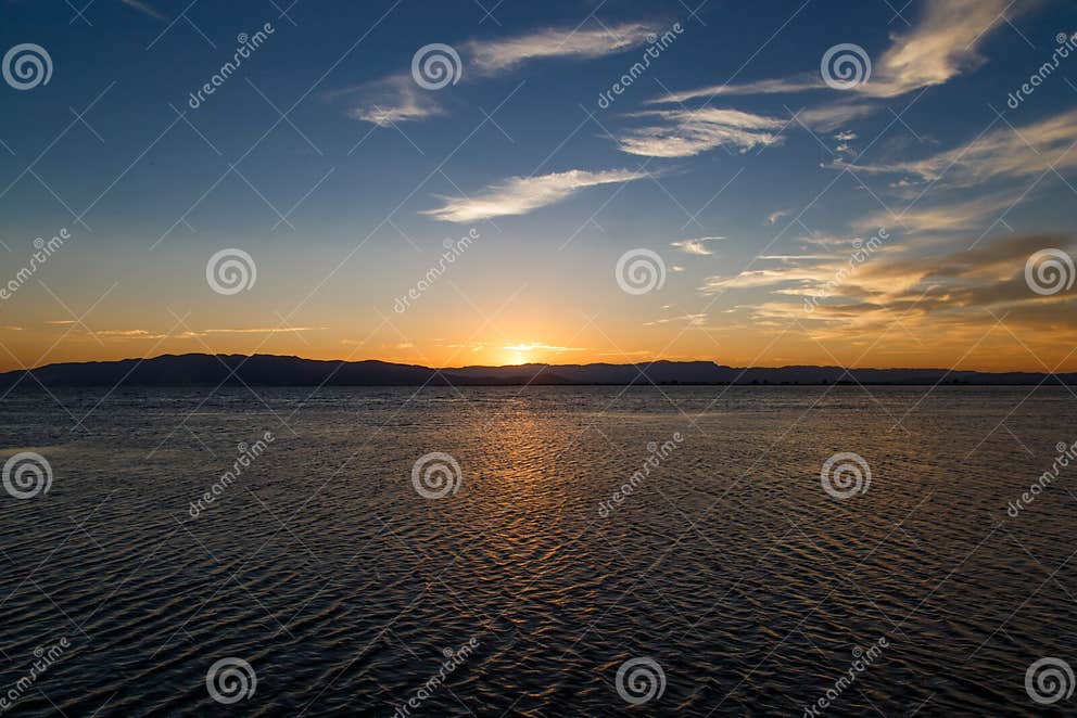 Sunset in the delta stock image. Image of park, relaxation - 121180263
