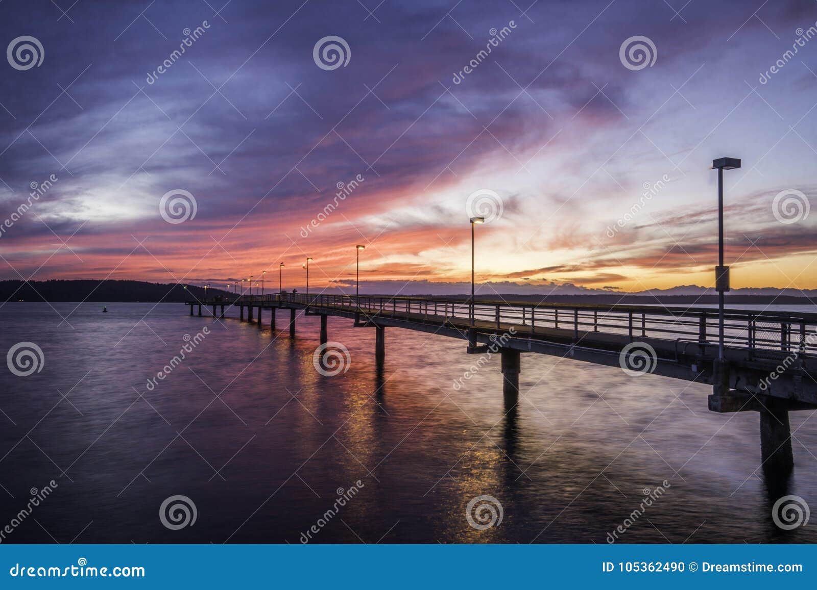 Sunset from Des Moines Marina Stock Photo - Image of september, marina ...