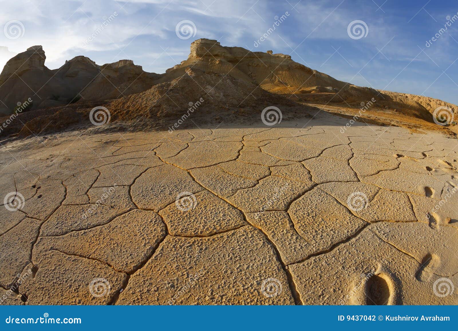 Sunset in desert of Israel stock photo. Image of drought - 9437042