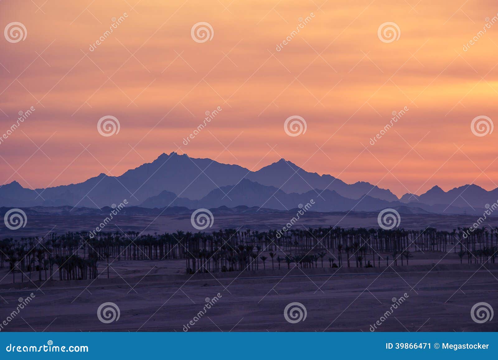 Sunset in Desert - Sahara Mountains Stock Image - Image of fire ...