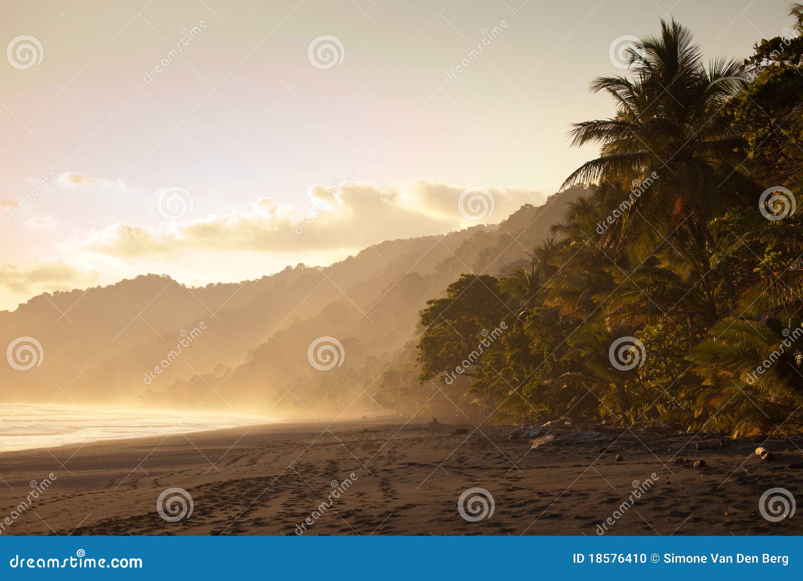 Sunset at deserted beach stock photo. Image of relax - 18576410