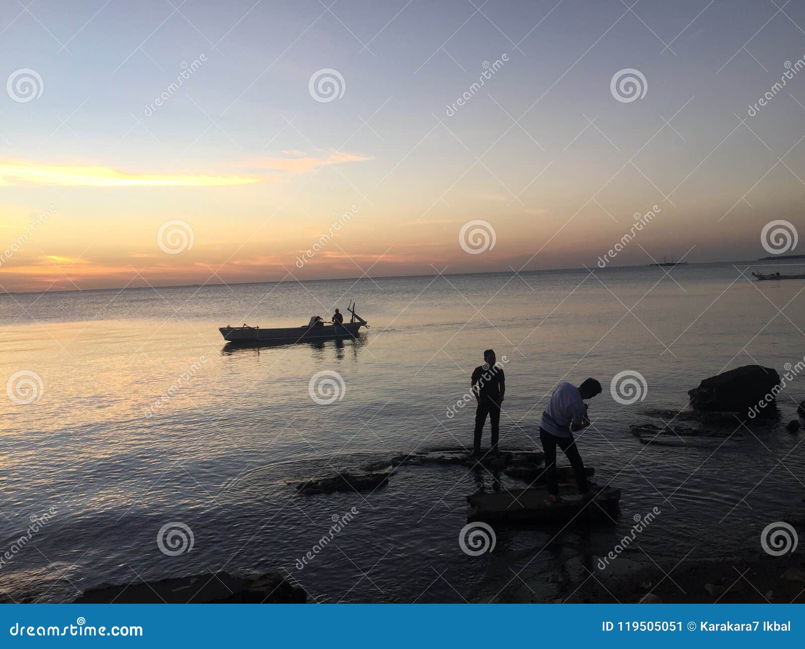 Pantai Nelayan Fisherman Beach Editorial Image | CartoonDealer.com ...