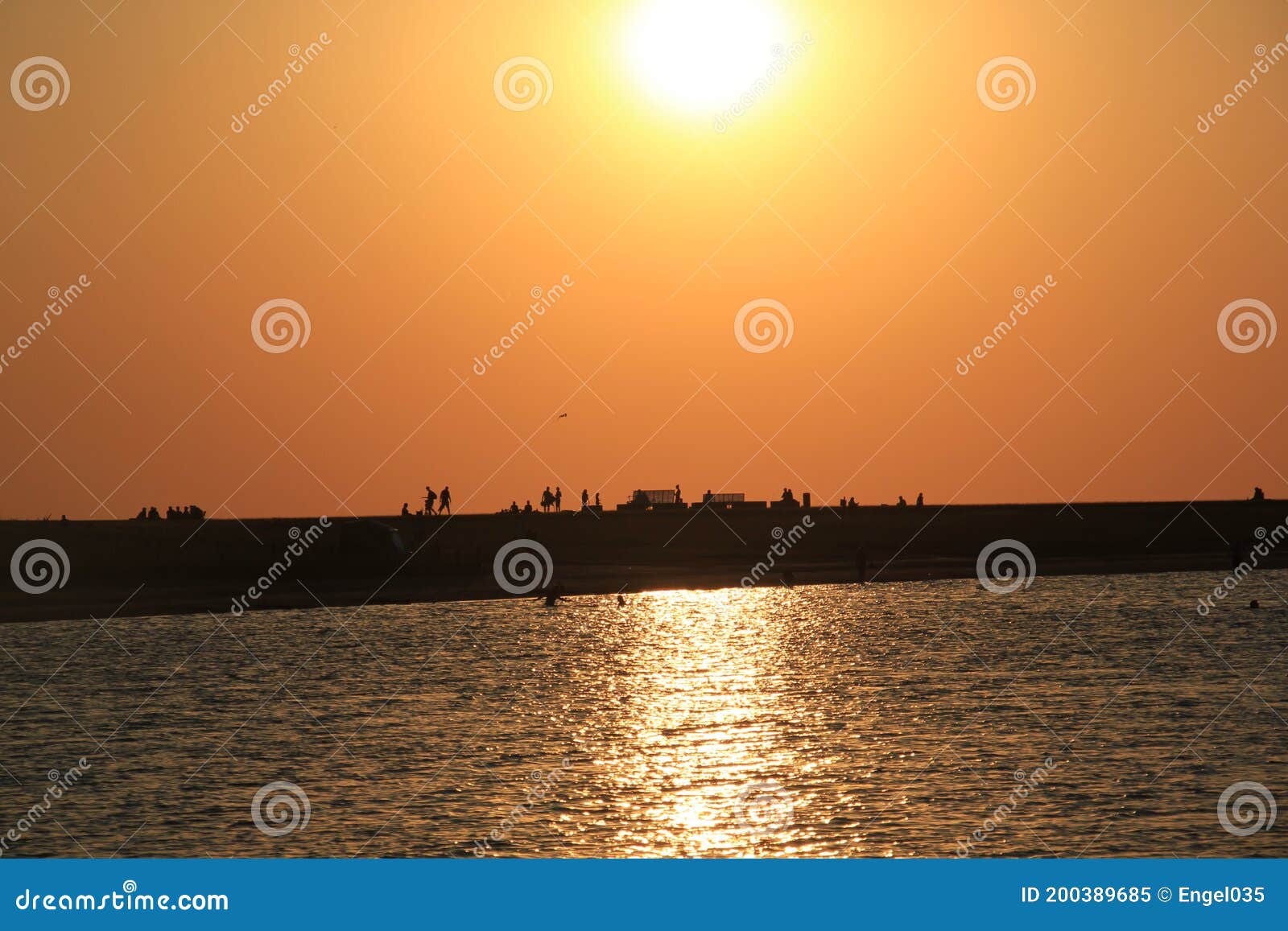 Sunset on the stock image. Image of sunset, ording, downsides - 200389685