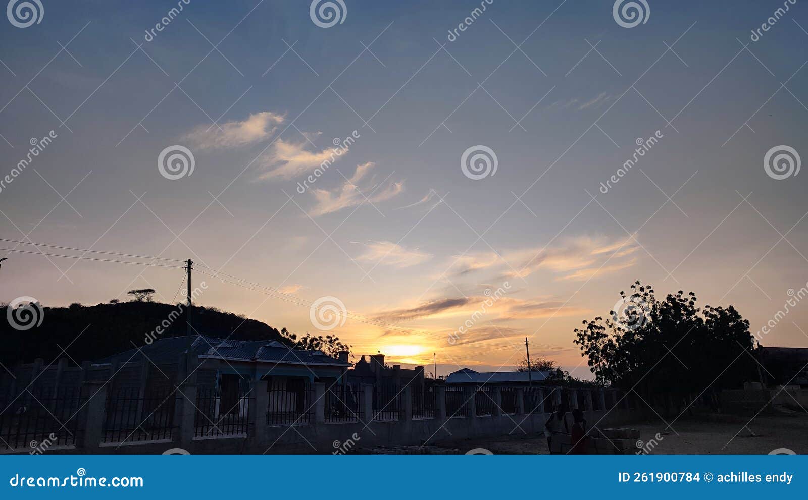 Sunset on the sky stock photo. Image of sunset, nadikonyen - 261900784