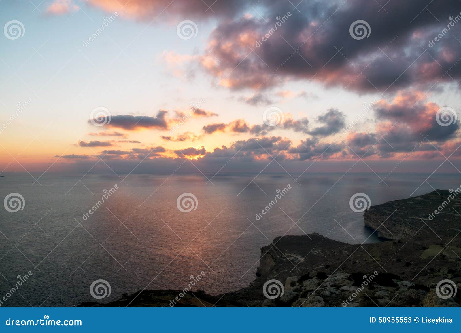 Sunset on dingli cliffs stock image. Image of travel - 50955553