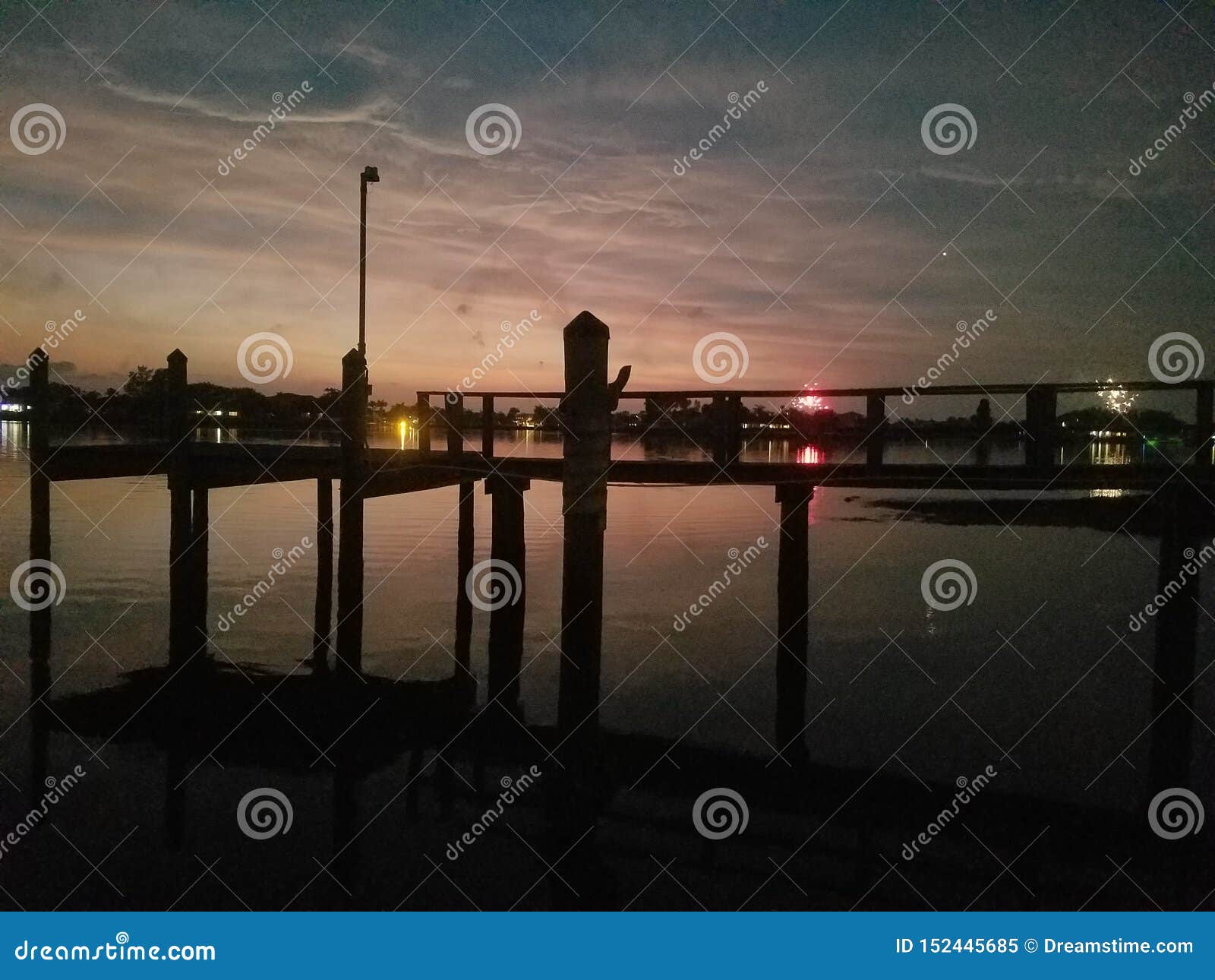 Sunset on dock stock image. Image of ocean, florida - 152445685