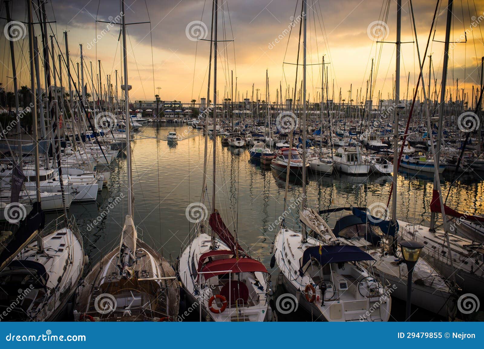 Sunset in docks stock image. Image of harbor, jetty, evening - 29479855