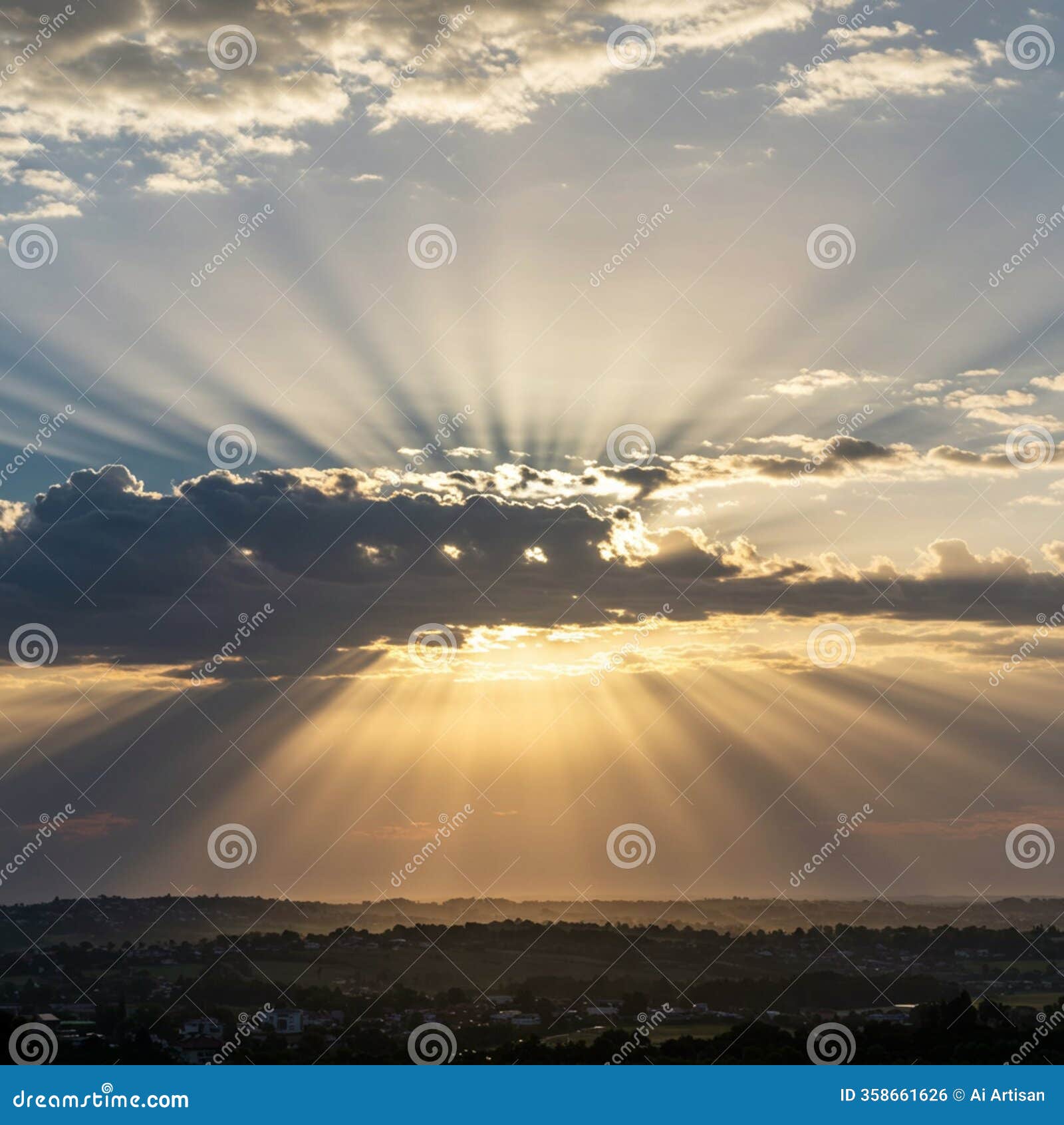 Crepuscular Light Rays Over The Appalachian Mountains Majestic Views ...