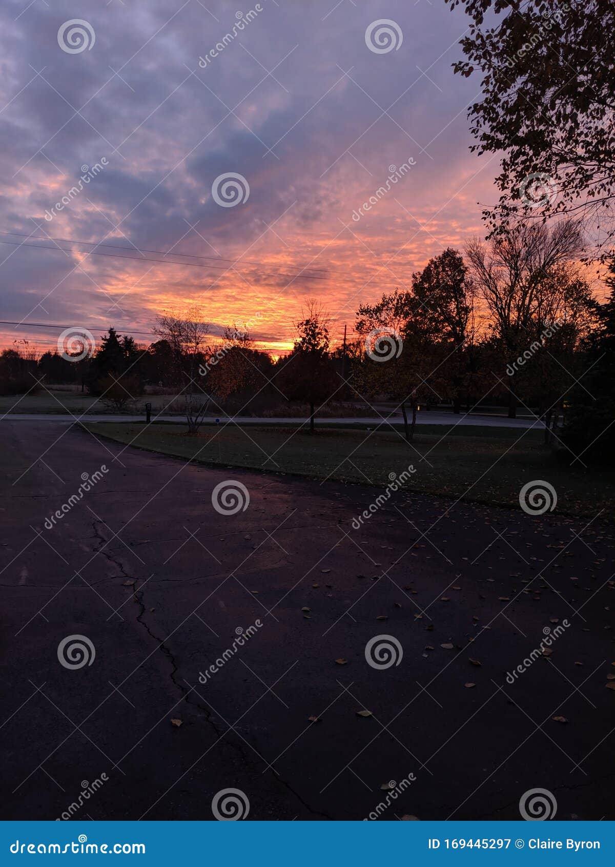 Sunset from Driveway stock image. Image of sunset, colorful - 169445297