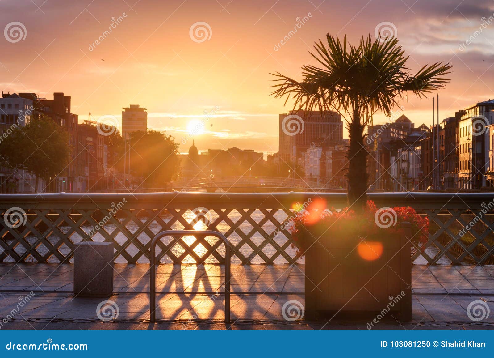 Sunset Dublin Ireland stock photo. Image of skyline - 103081250