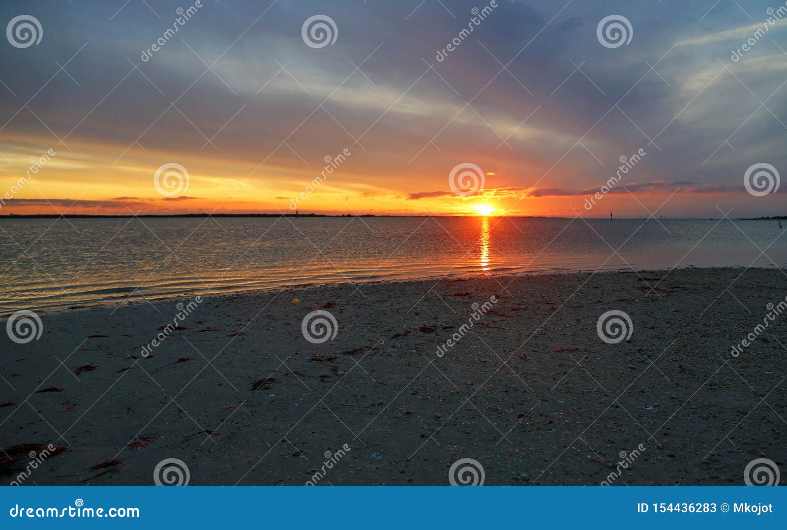 Sunset from Dunedin Causeway Stock Image - Image of attraction, evening ...