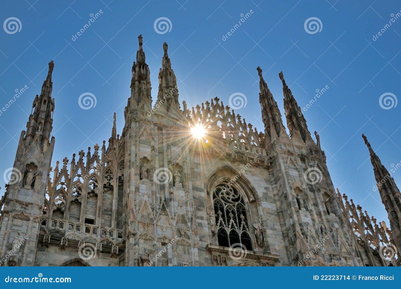Sunset on Duomo Cathedral in Milano, Italy Stock Photo - Image of ...