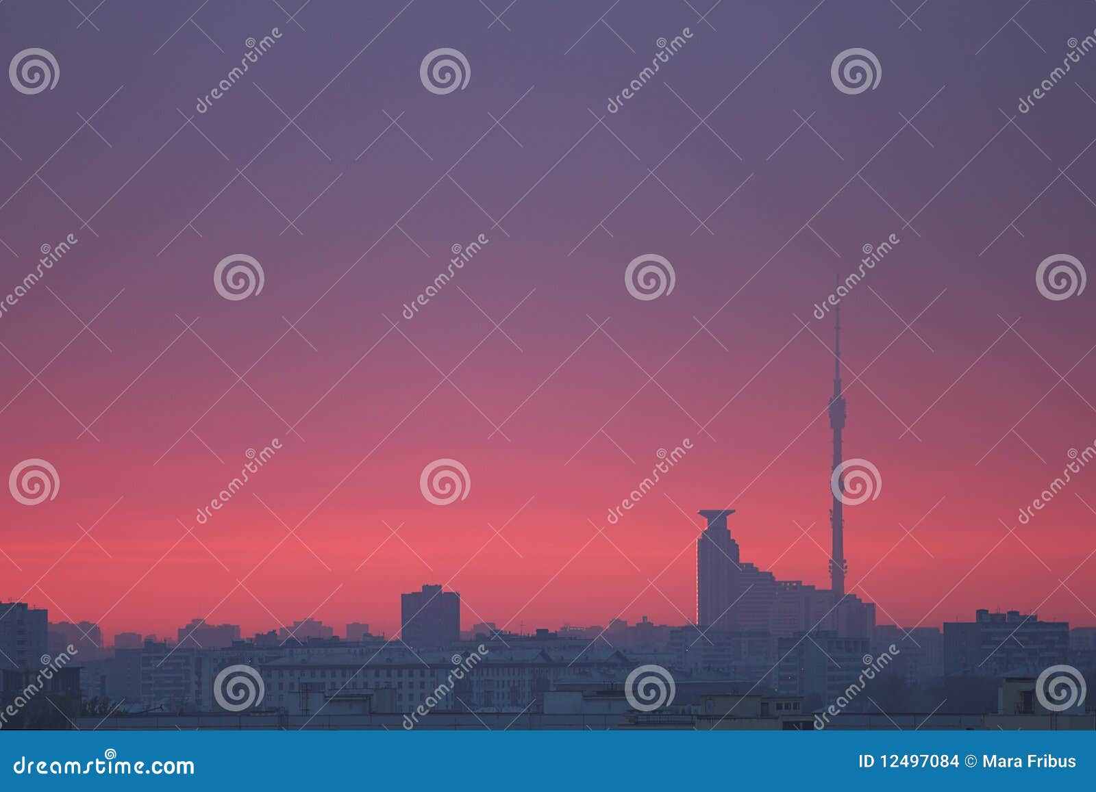 Sunset dusk over the city stock photo. Image of color - 12497084