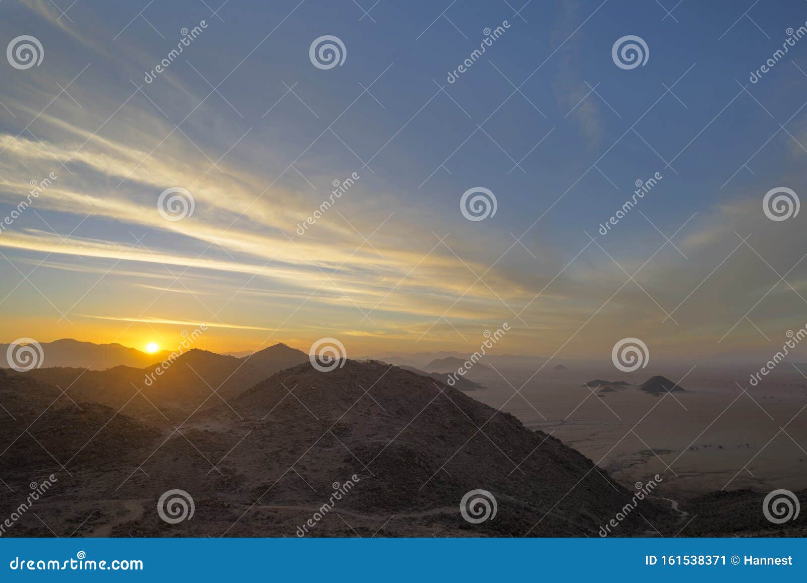 Sunset during a Dust Storm in the Desert Stock Image - Image of summer ...