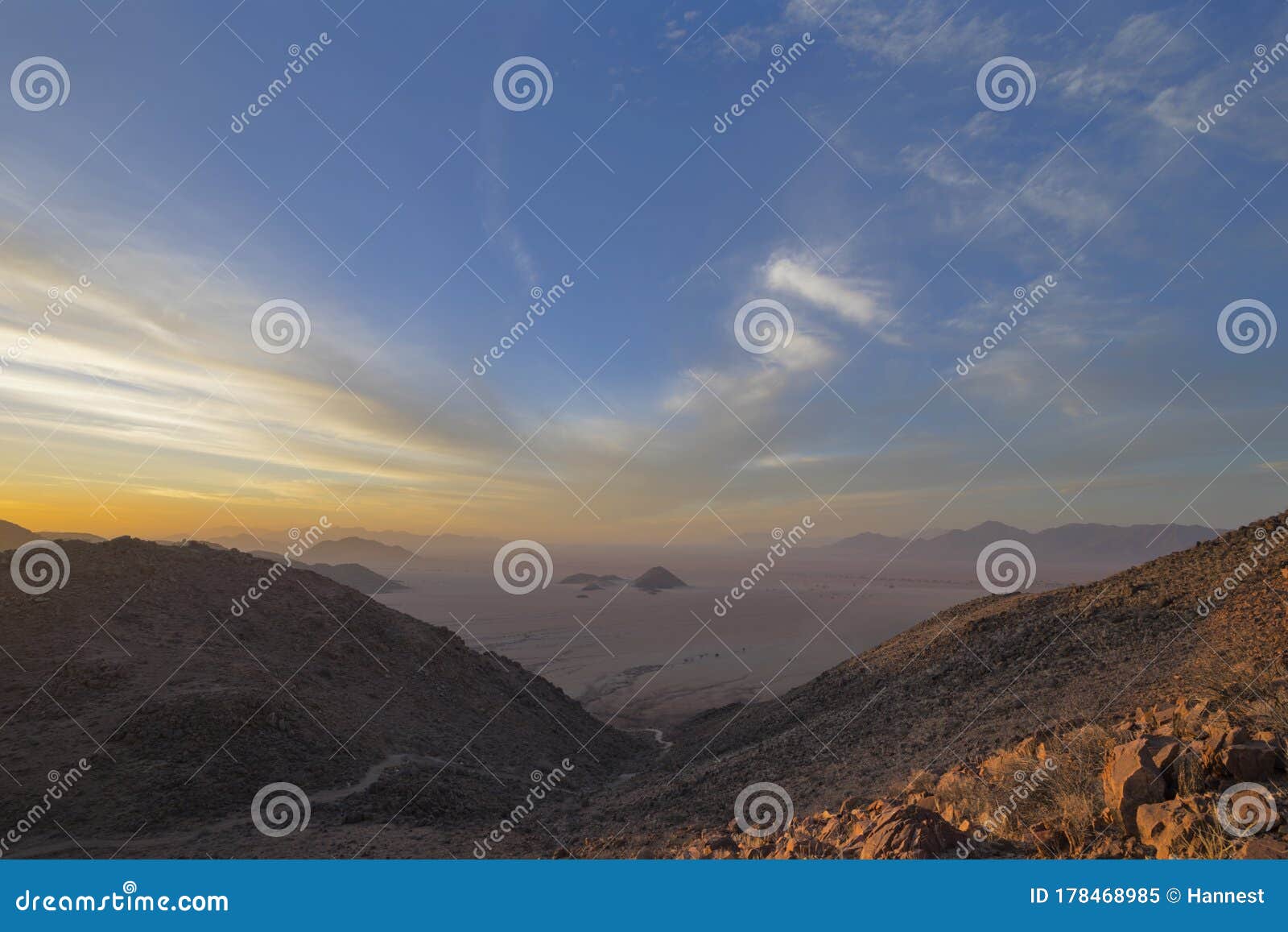 Sunset during Dust Storm in the Namib Desert Stock Image - Image of ...