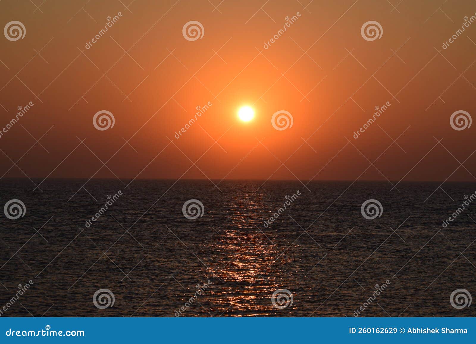 Sunset at Dwarka Gujarat stock image. Image of water - 260162629