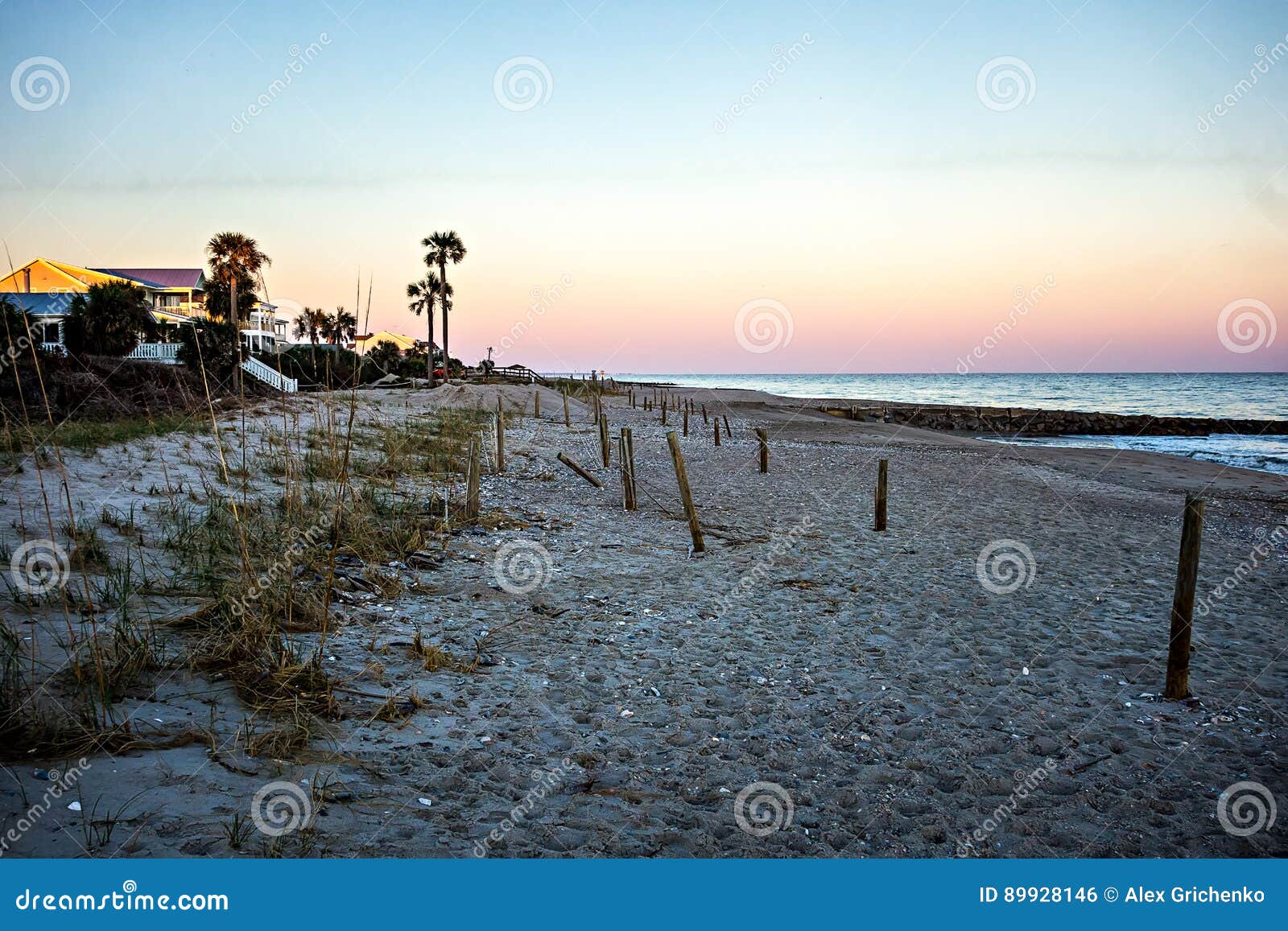 Sunset at Edisto Beach North Carolina Stock Photo - Image of ocean ...