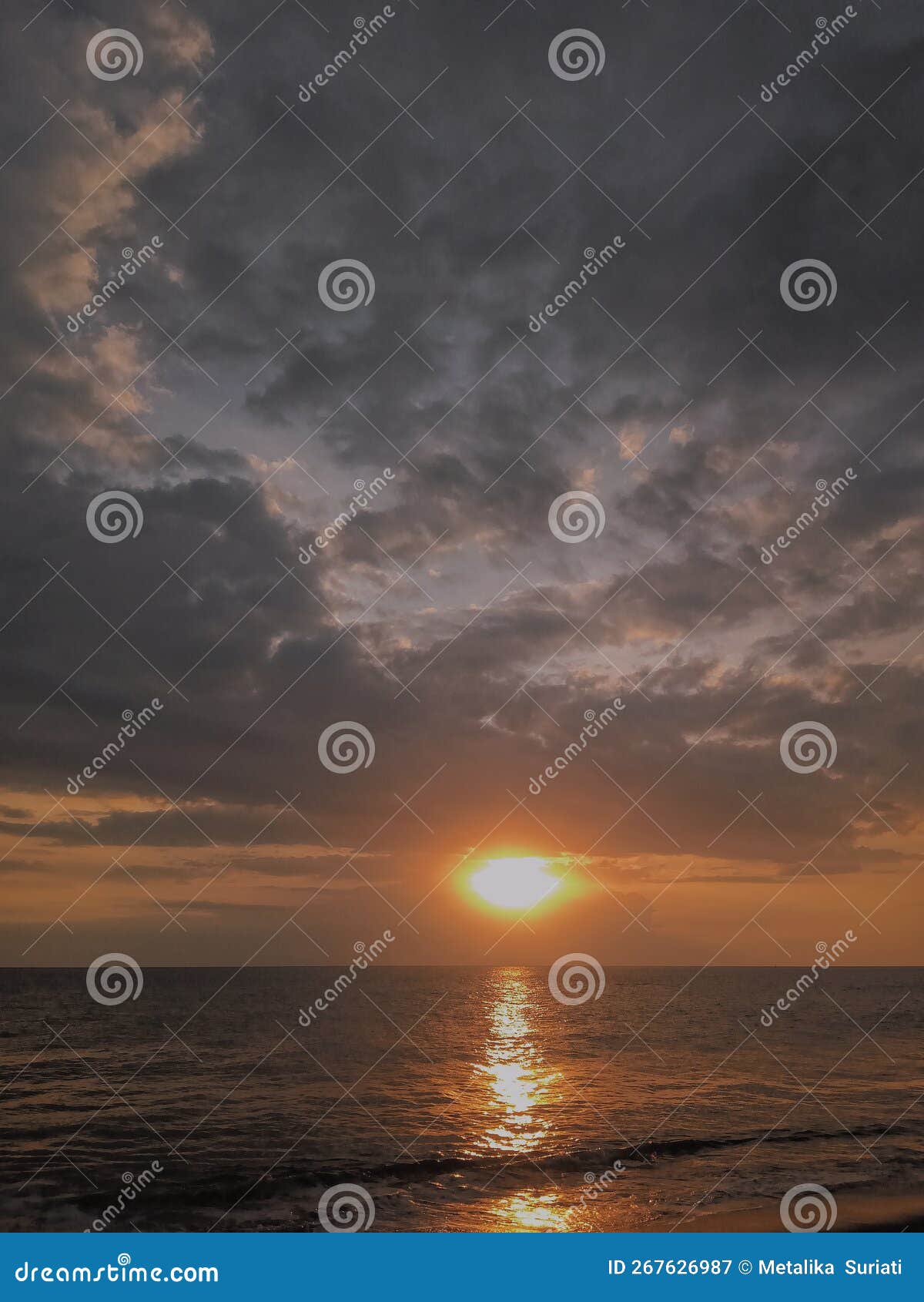 Sunset at the End of a Beautiful Beach Stock Image - Image of beautiful ...