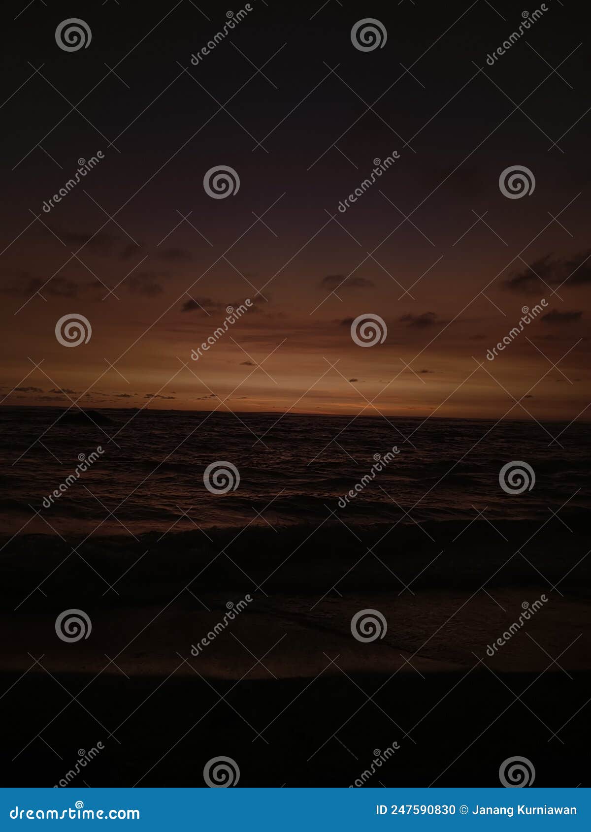 Sunset at the End of Horizon Stock Photo - Image of sunset, beach ...
