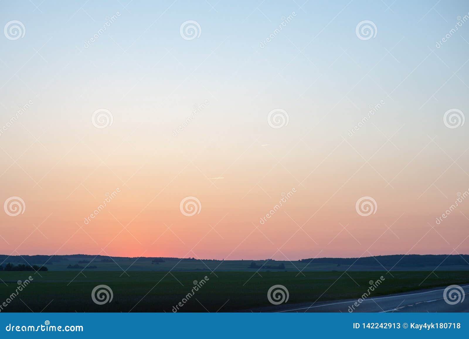 Sunset Enlightens Endless Fields Surrounding Stuttgart, Germany Stock ...