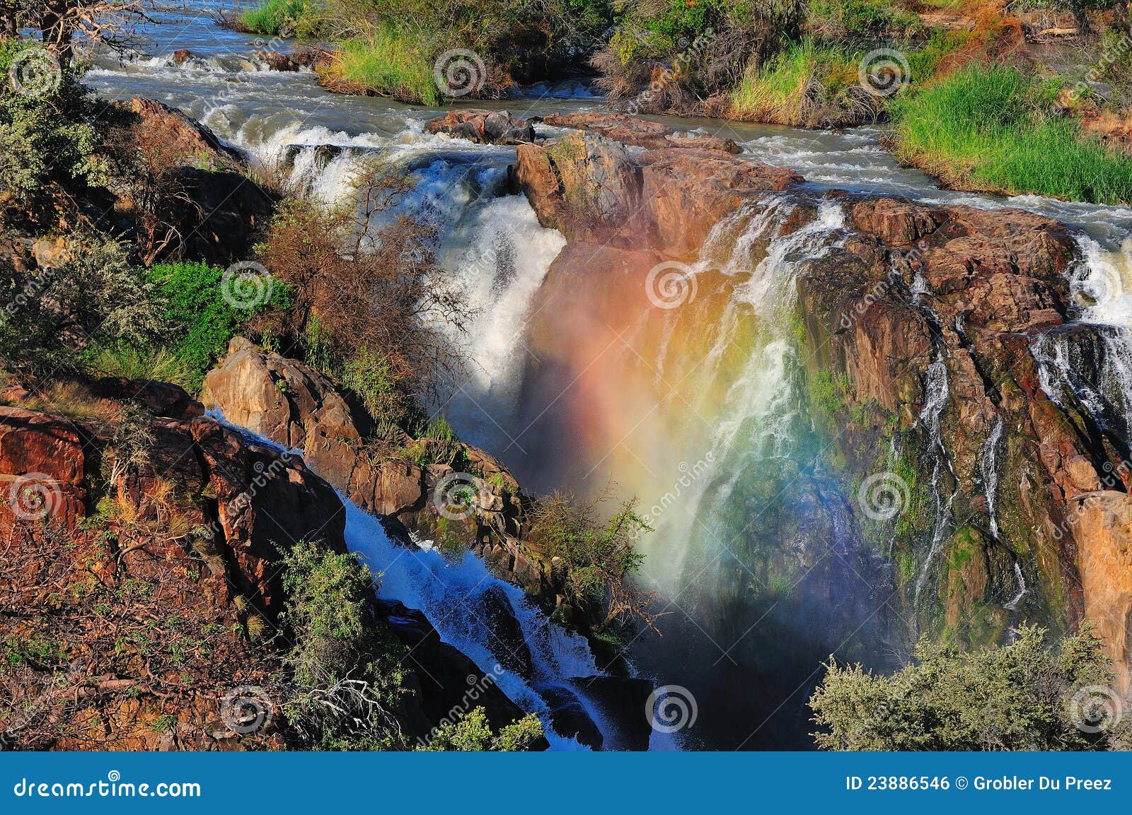 Sunset at the Epupa Waterfall, Namibia Stock Photo - Image of dramatic ...