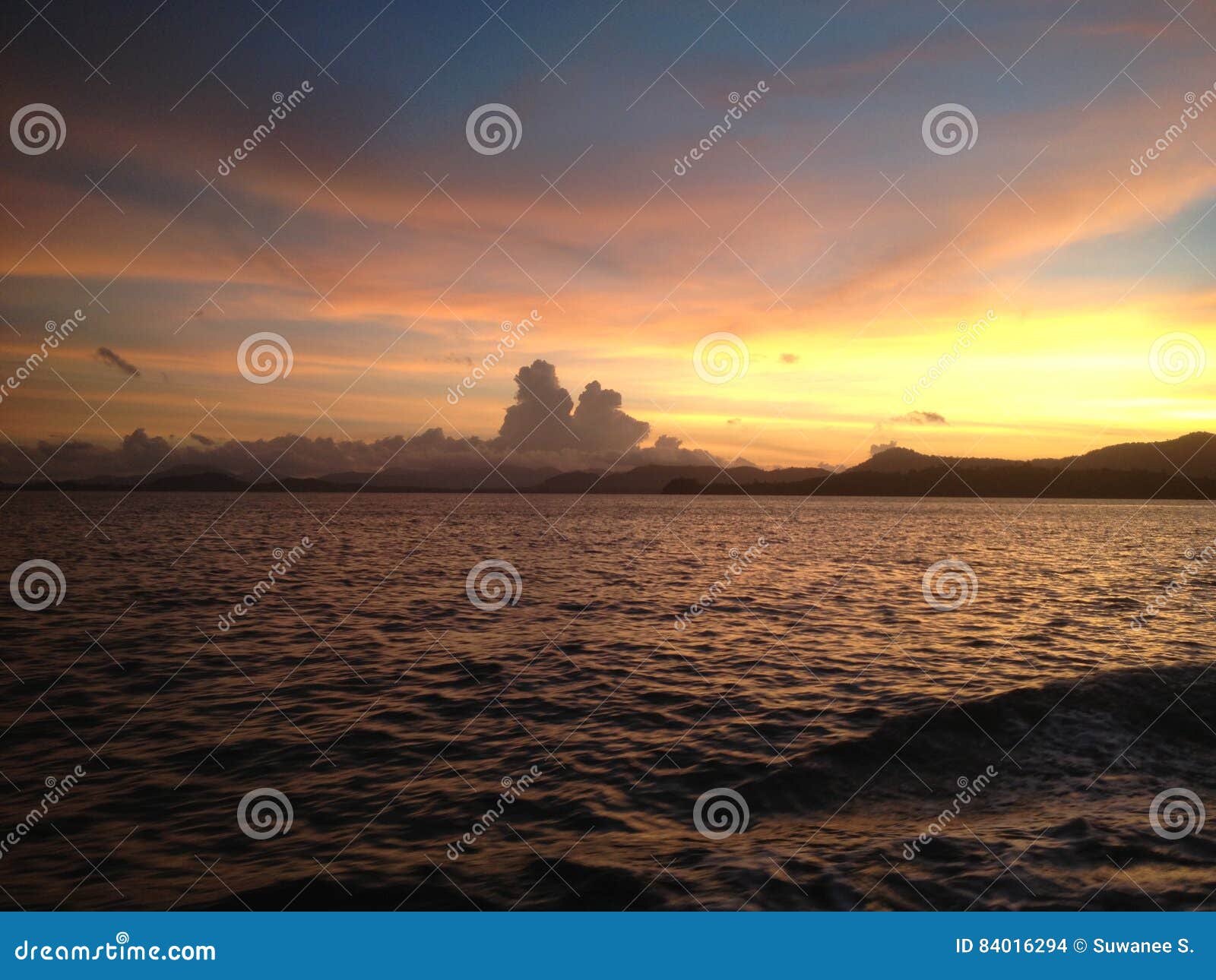 Sunset stock photo. Image of chill, morning, island, calm - 84016294