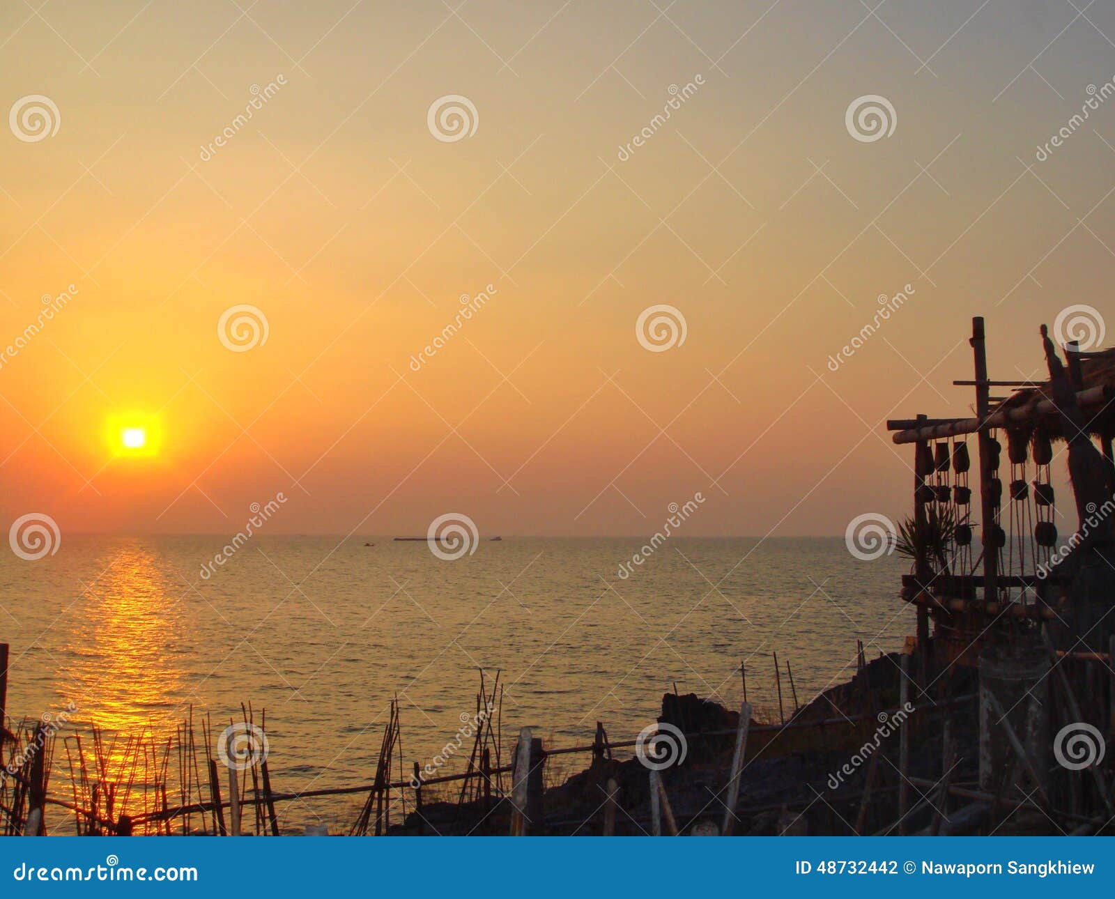 Sunset stock photo. Image of chilling, evening, view - 48732442