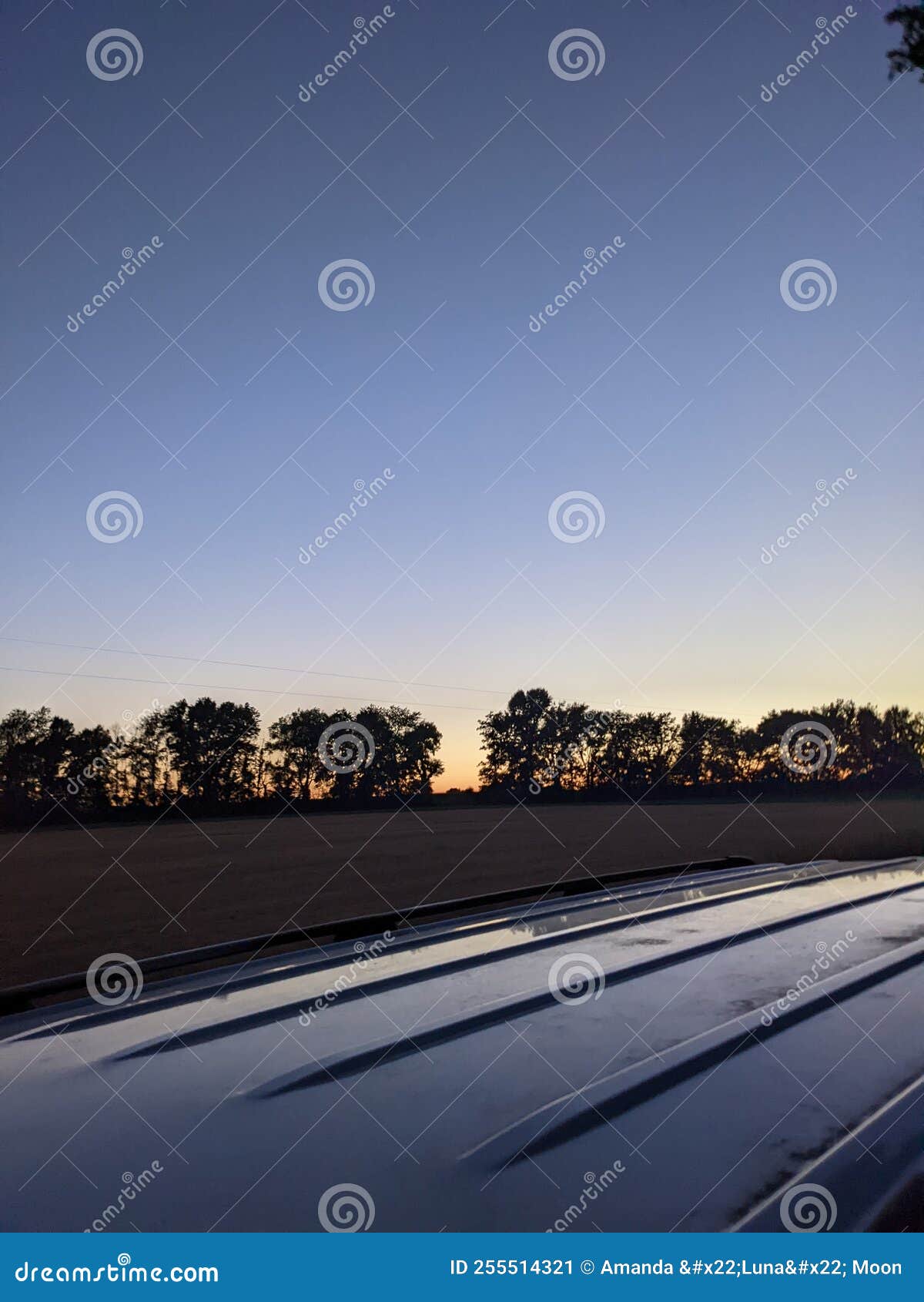Sunset on an Evening Commute Stock Image - Image of morning, light ...