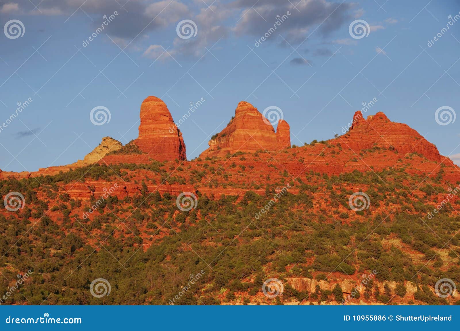 Sunset Evening of Red Rock at Sedona Stock Photo - Image of national ...