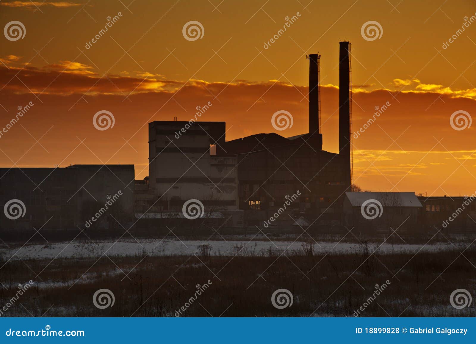 Sunset factory stock photo. Image of manufacturing, catalytic - 18899828